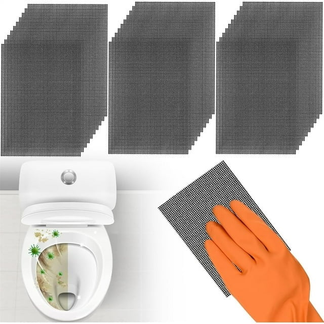 Black Flexible Scouring Mesh Pad for Household Cleaning Toilet Ring ...