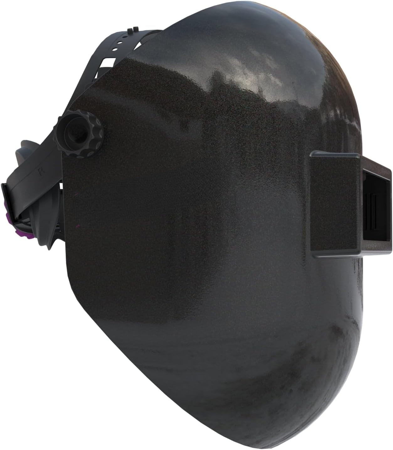 Black Flip Up Chopped Fiberglass Sugar Scoop Welding Helmet, Medium Cut ...
