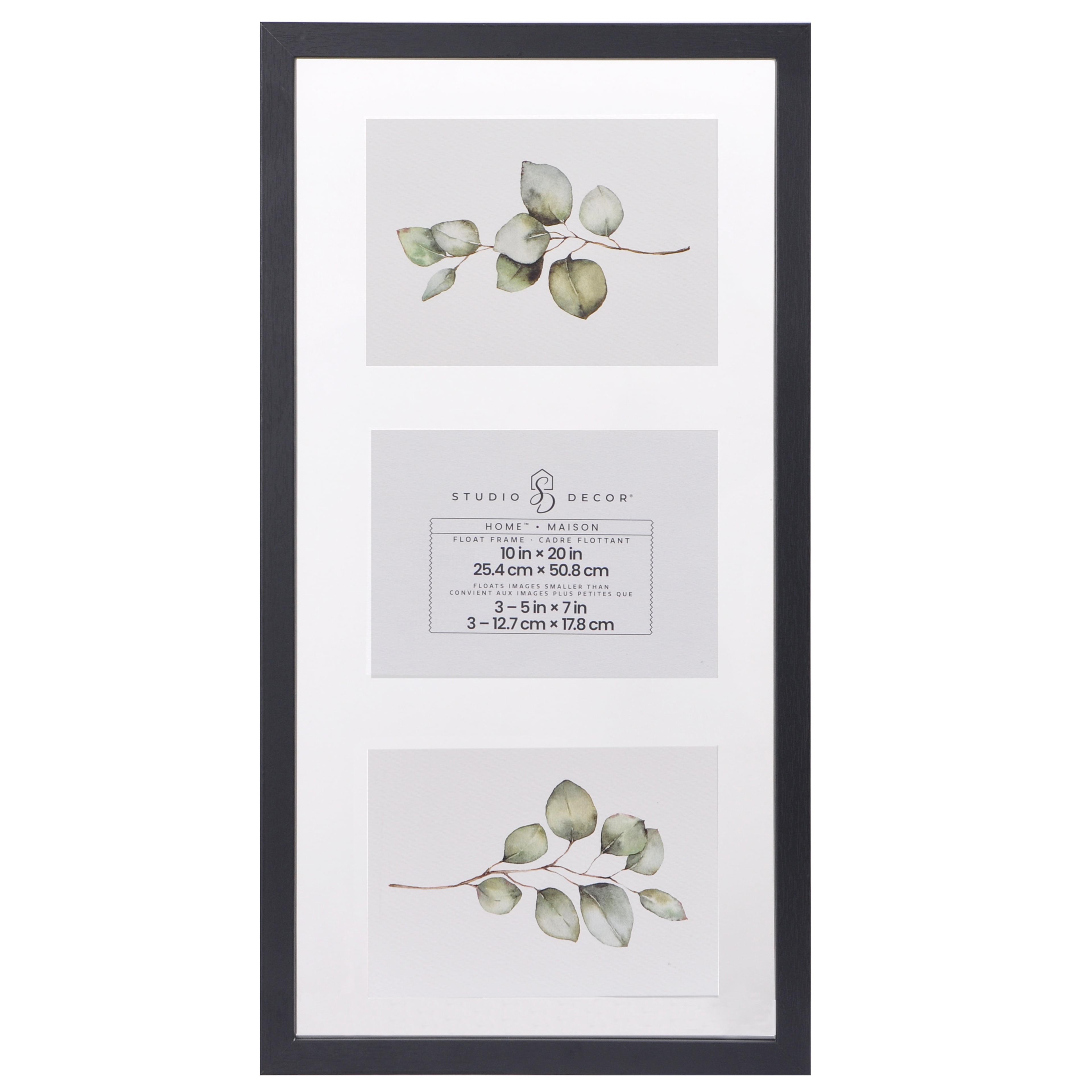Black Float Frames by Studio Décor – 10" x 20" Wall Frame Holds Up to ...