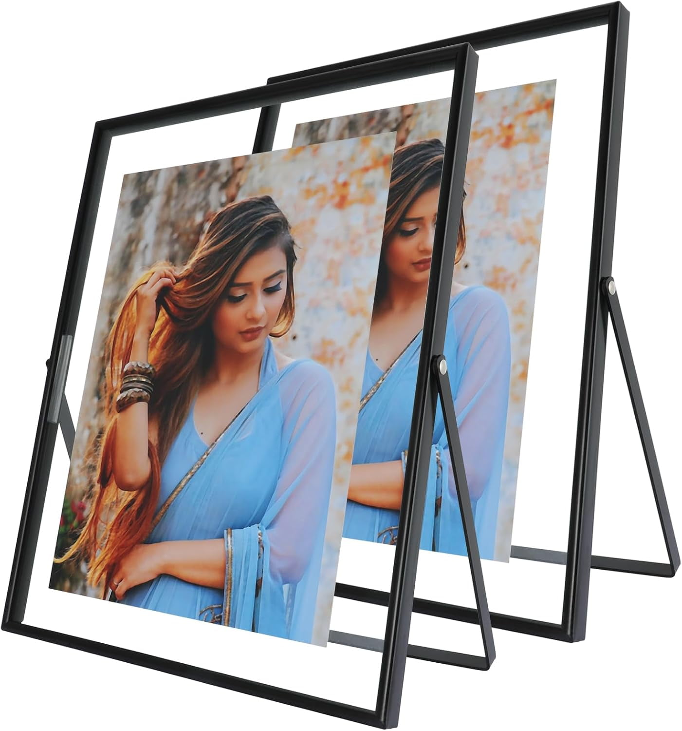 Black Floating Frame, 8x10 Inches, Vertical, 2 Set, For Picture 7x9,6x8 ...