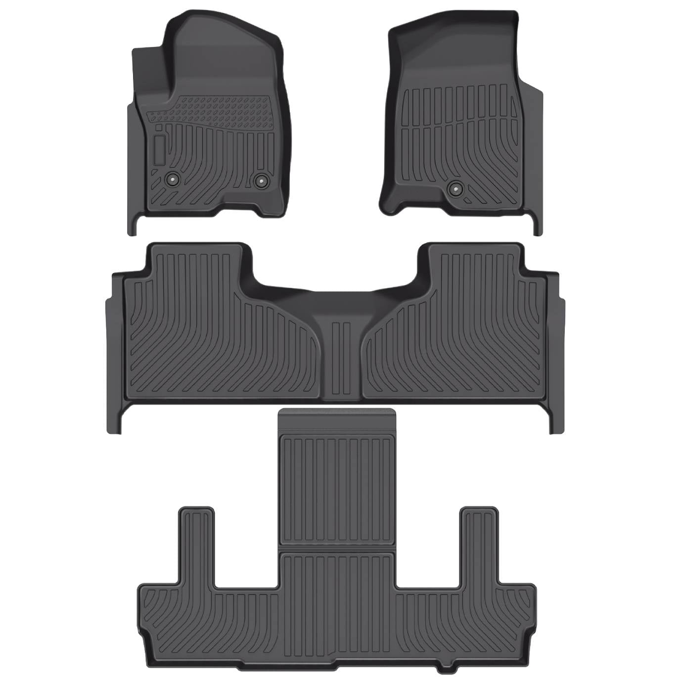 Black Floor Mats Liners Replacement for Chevrolet Suburban/GMC Yukon XL ...