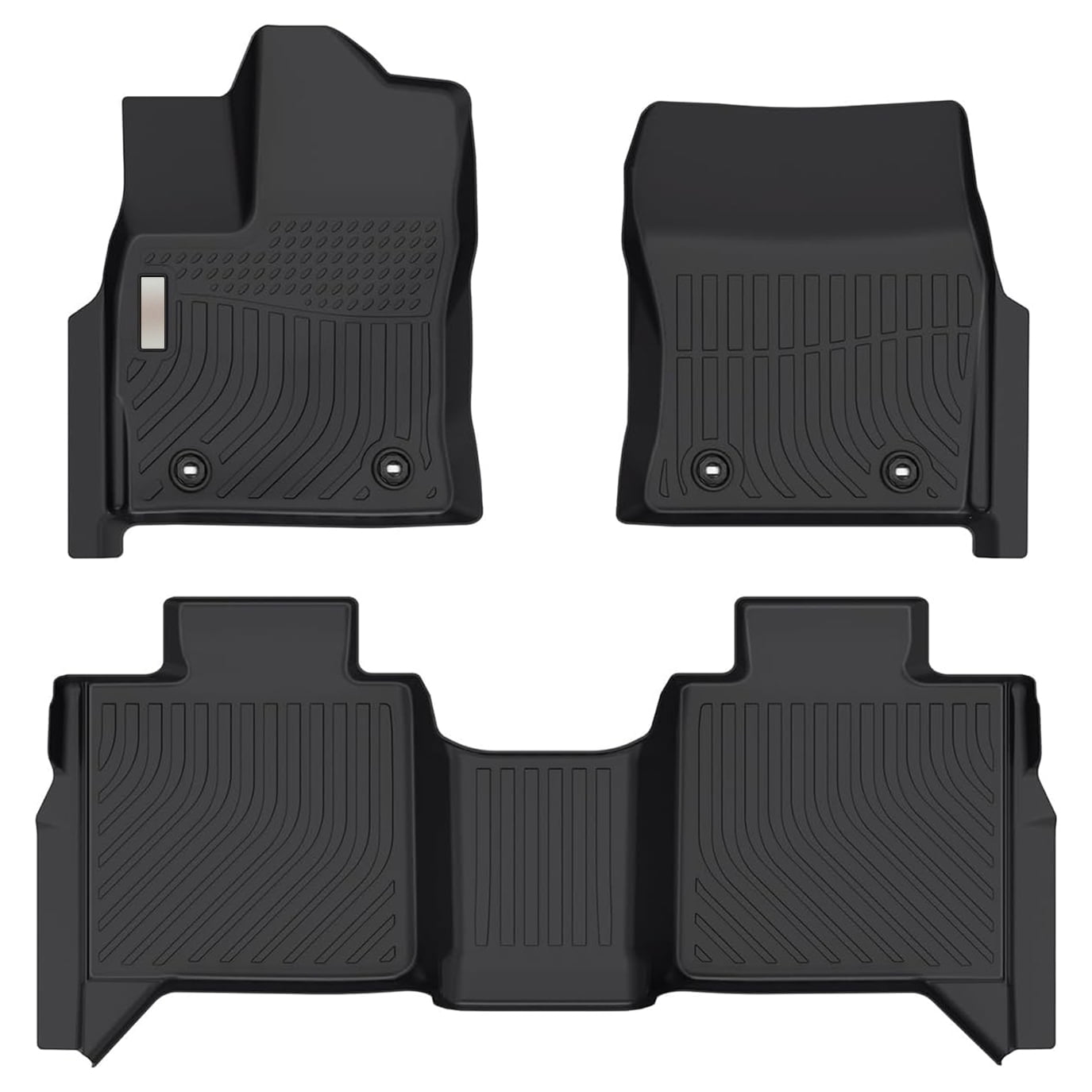 Black Floor Mats Liners Replacement for Tundra CrewMax Cab Only 2022 ...