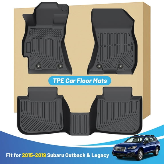 Black Floor Mats Replacement for Liners Subaru Outback & Legacy 2015 ...