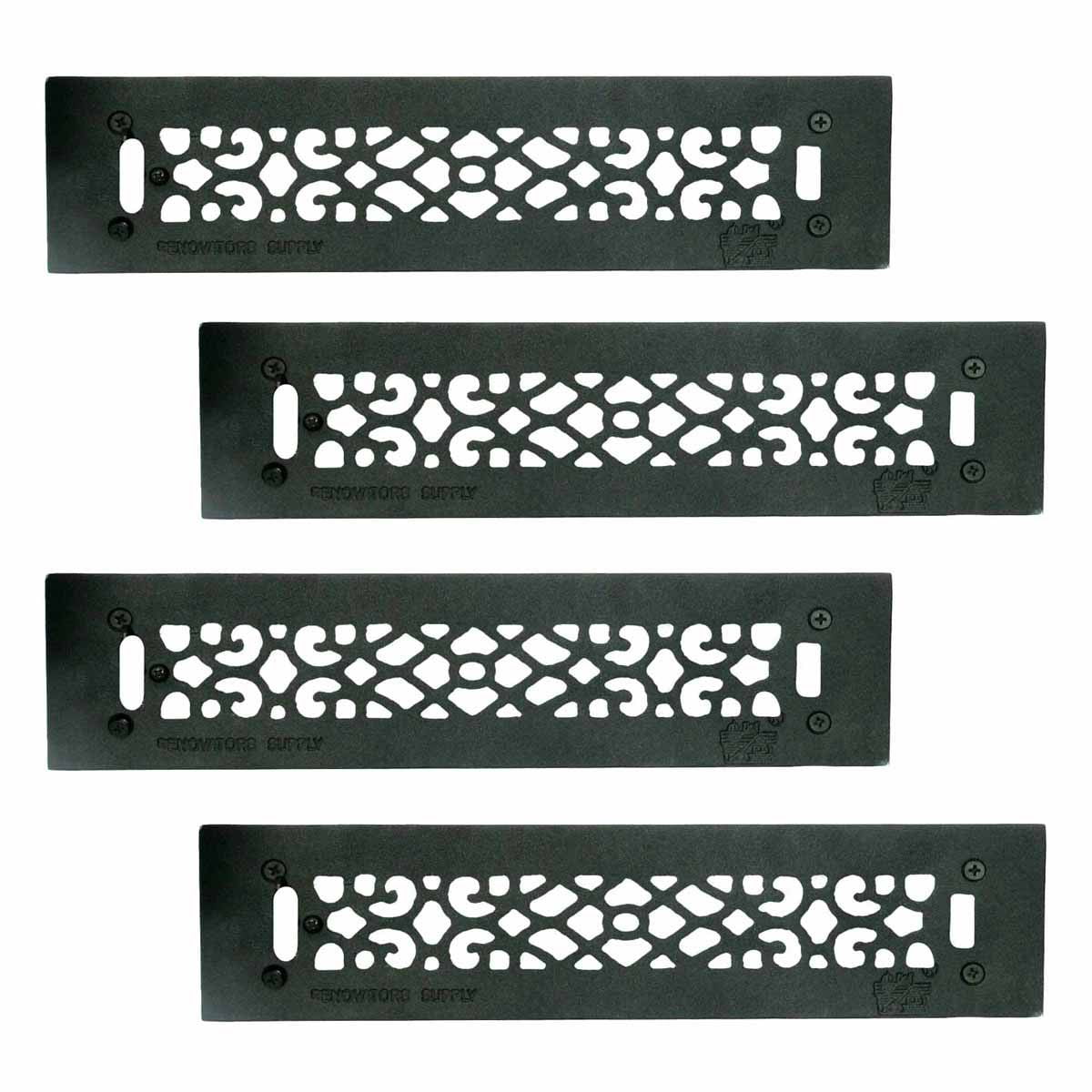 Black Floor Mount Heat Register Louver Heat Air Vent Pack of 4 ...