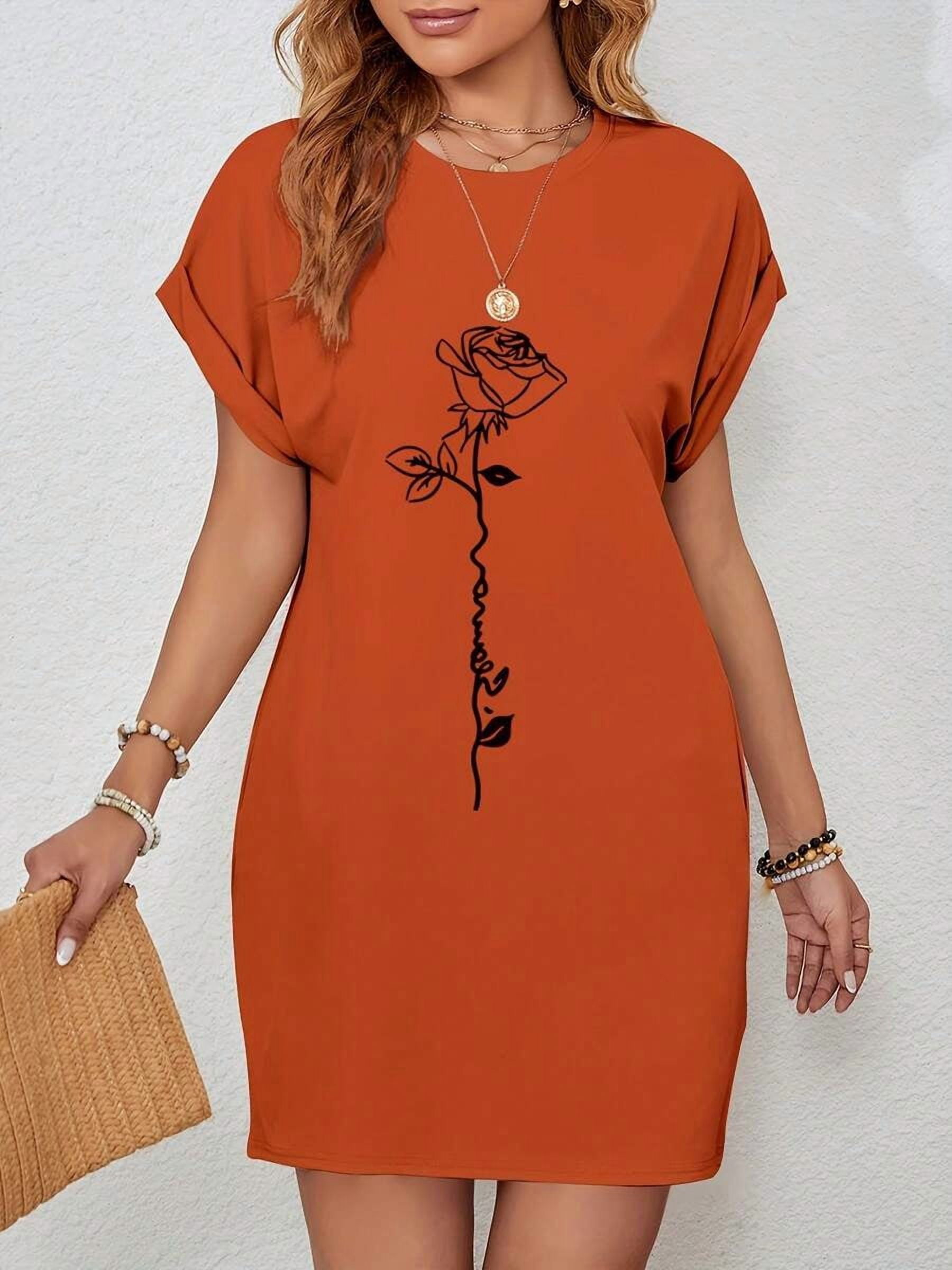 Black Floral And Letter Print Batwing Sleeve Hidden Pocket Shirt Dress ...