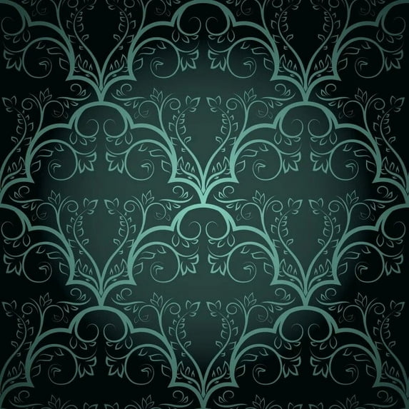 Black Flower Pattern Psychedelic Birthday Party Portrait Photo Backdrop ...