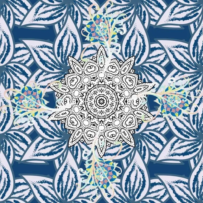 Black Flower Pattern Psychedelic Birthday Party Portrait Photo Backdrop ...