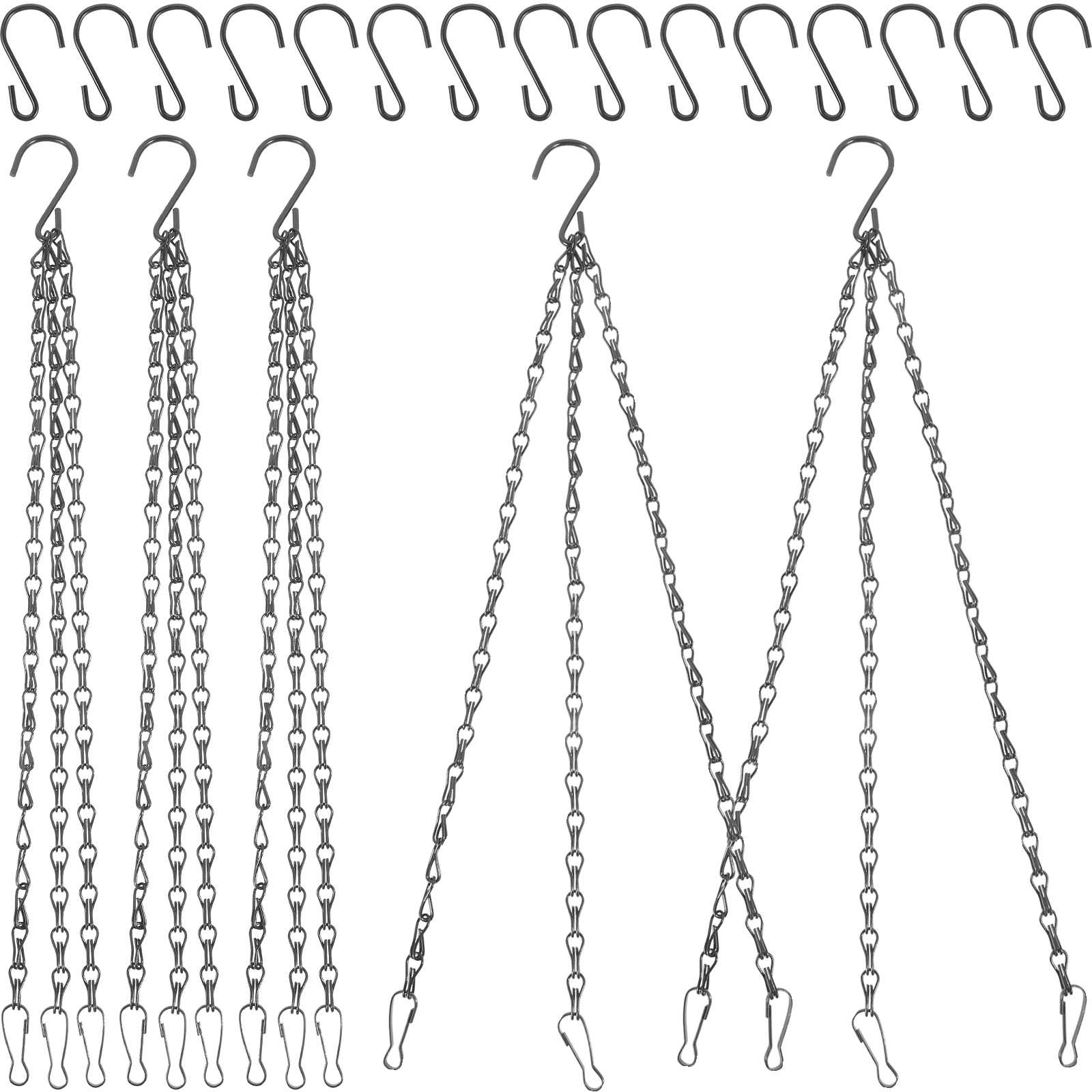 ifundom Metal Hanging Basket Chain Set 15 Hooks Outdoor Indoor Use ...