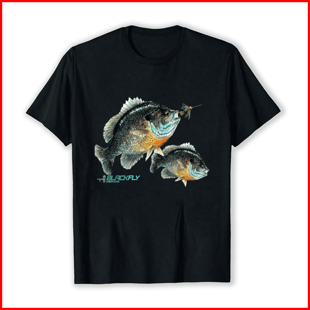 Black Fly Bluegill Fishing Panfish Jigs Graphic Unisex T-Shirt, up to ...