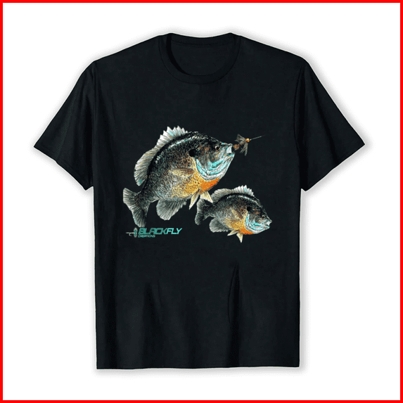 Black Fly Bluegill Fishing Panfish Jigs Graphic Unisex T-Shirt, up to ...