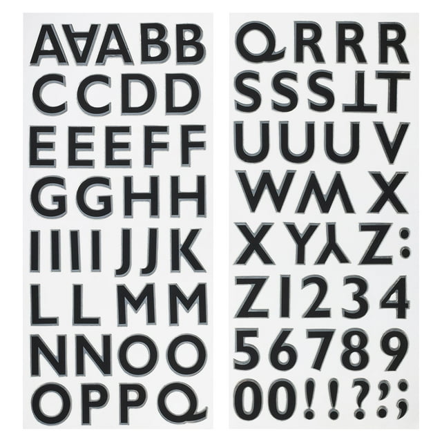 Black Foil Outline Alphabet Stickers by Recollections™ - Walmart.com