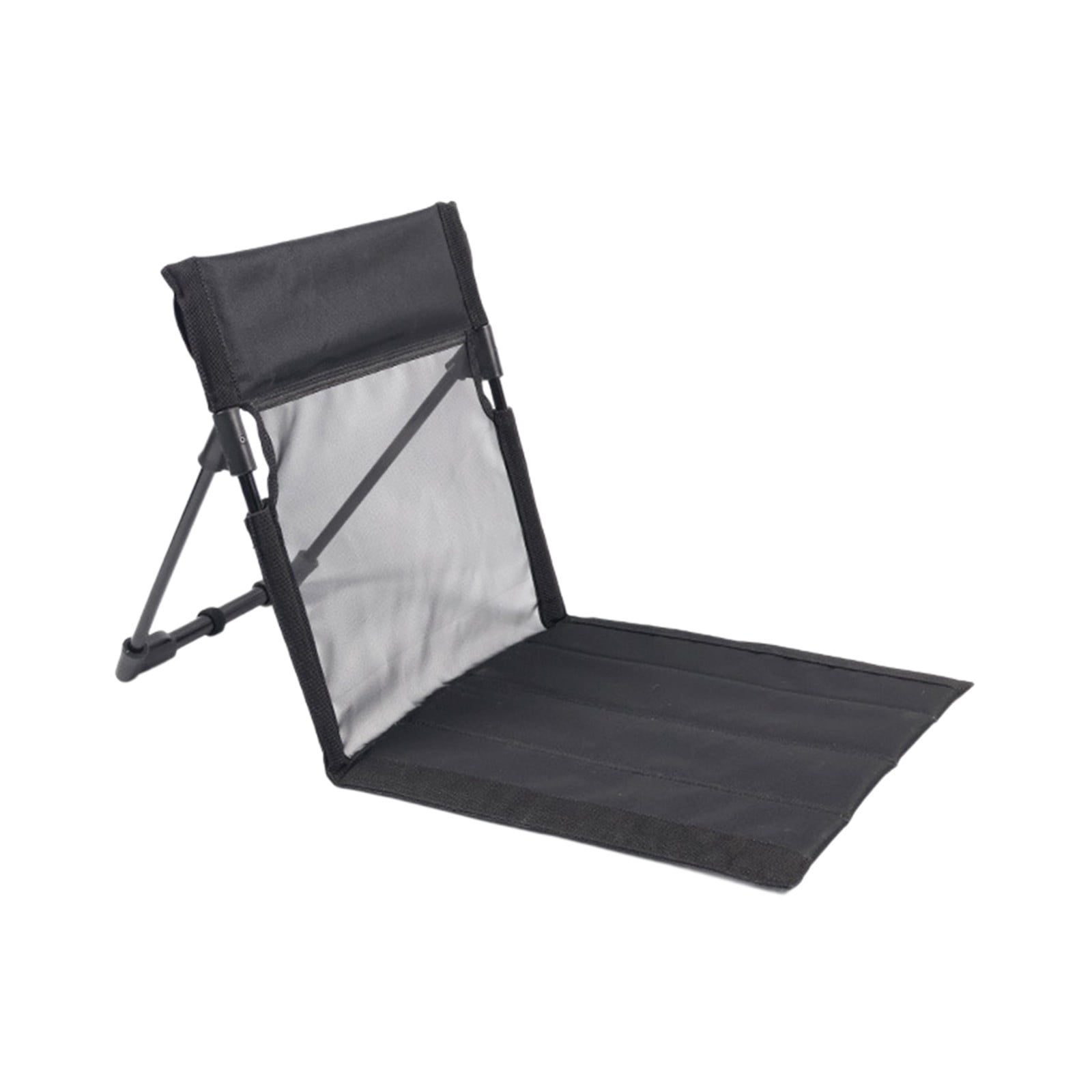 Black Foldable Beach Chair With Backrest 31.5X15.75In Portable ...