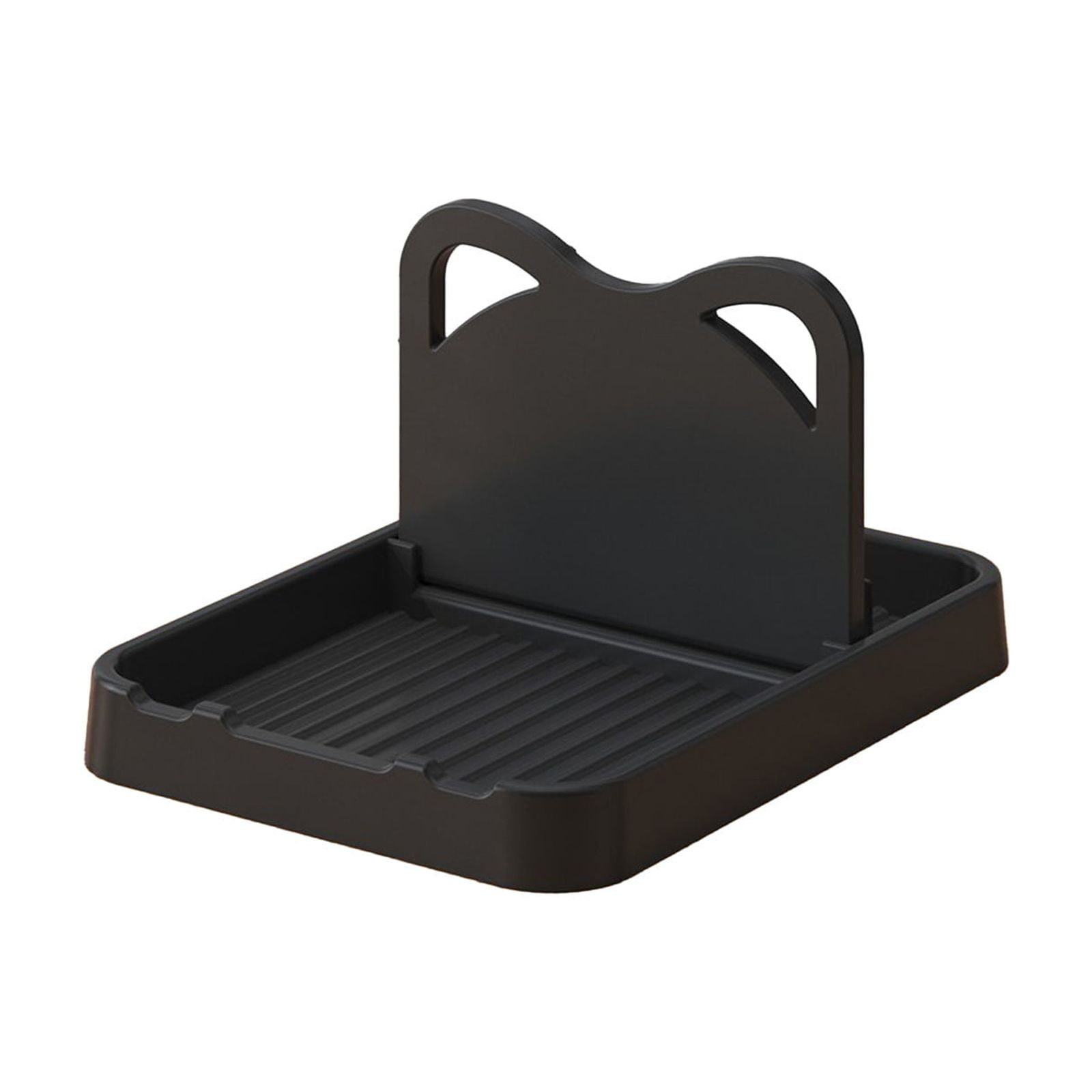 Black Foldable Cat Ear Pot Lid Rack Countertop Utensil Holder Spoon ...