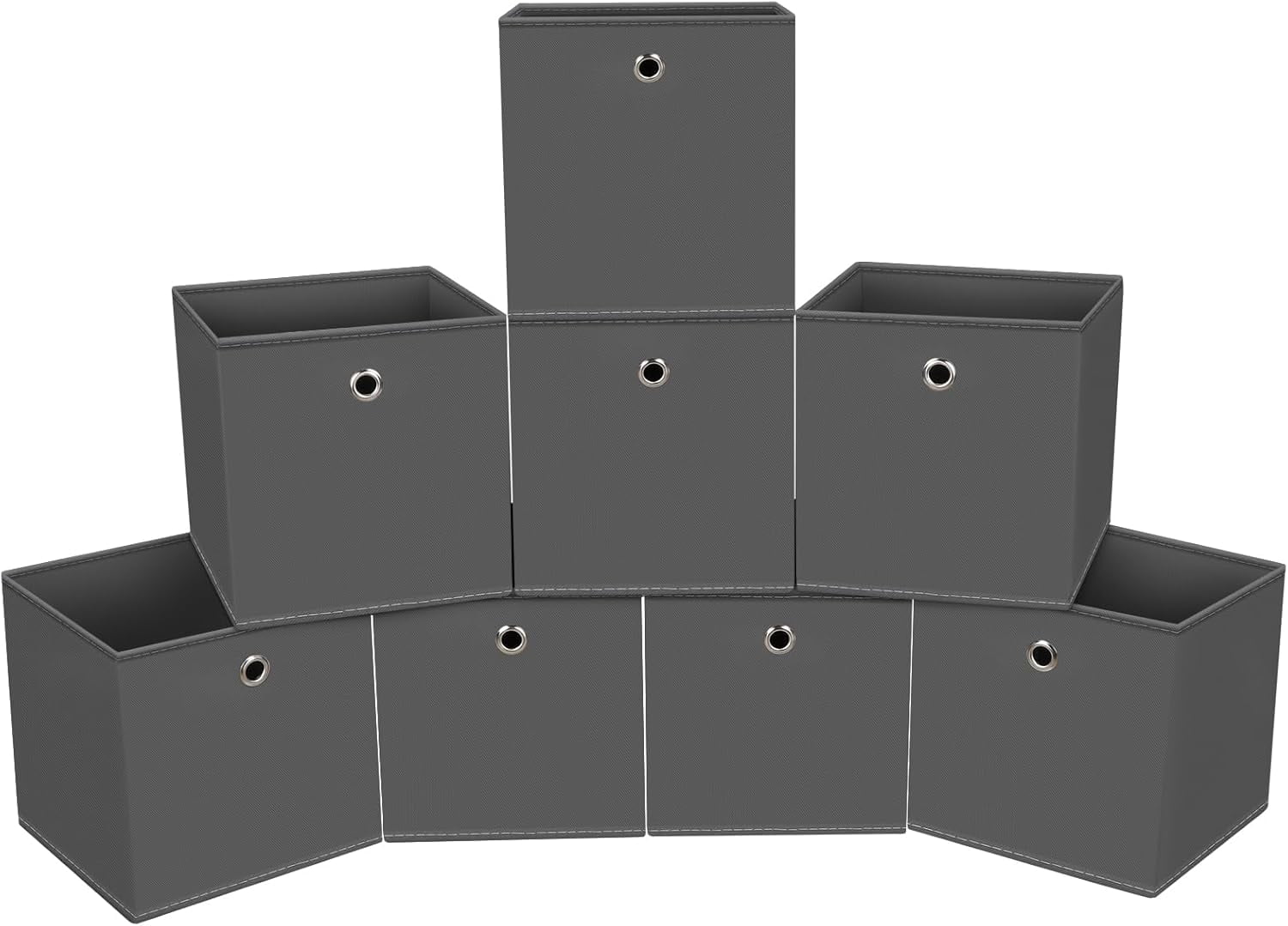 Black Foldable Storage Cubes Bins ,11 Inch Cloth Storage Cube Fabric ...