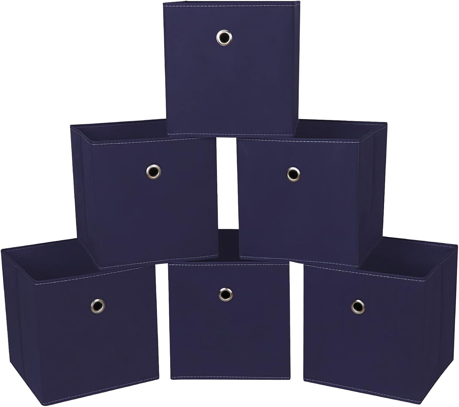 Black Foldable Storage Cubes Bins ,11 Inch Cloth Storage Cube Fabric ...