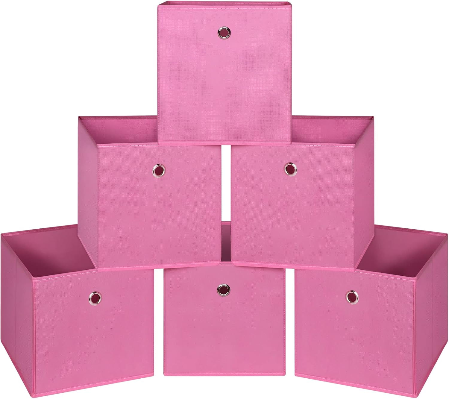 Black Foldable Storage Cubes Bins ,11 Inch Cloth Storage Cube Fabric ...