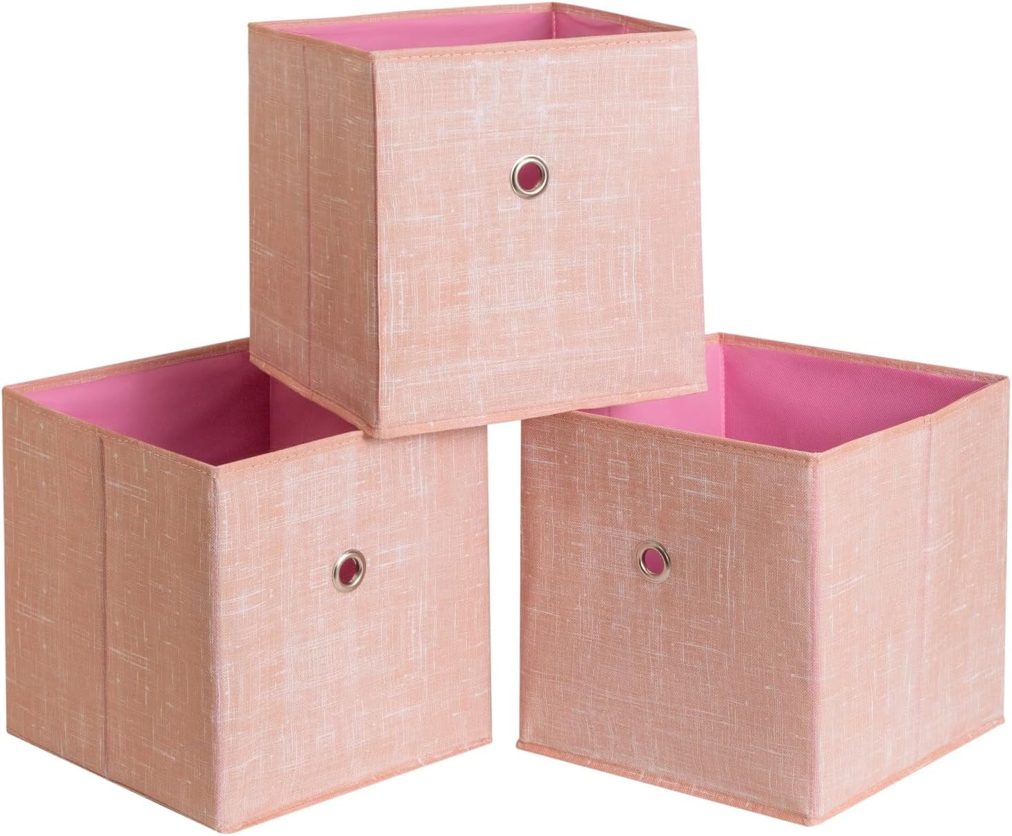 Black Foldable Storage Cubes Bins ,11 Inch Cloth Storage Cube Fabric ...