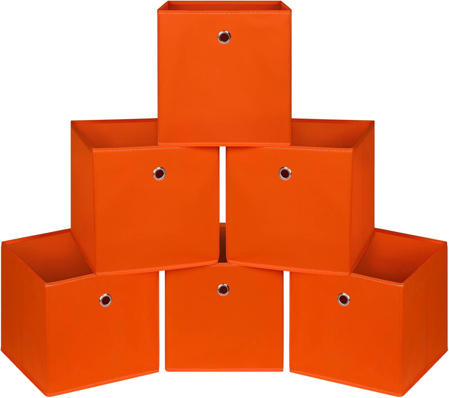 Black Foldable Storage Cubes Bins ,11 Inch Cloth Storage Cube Fabric ...