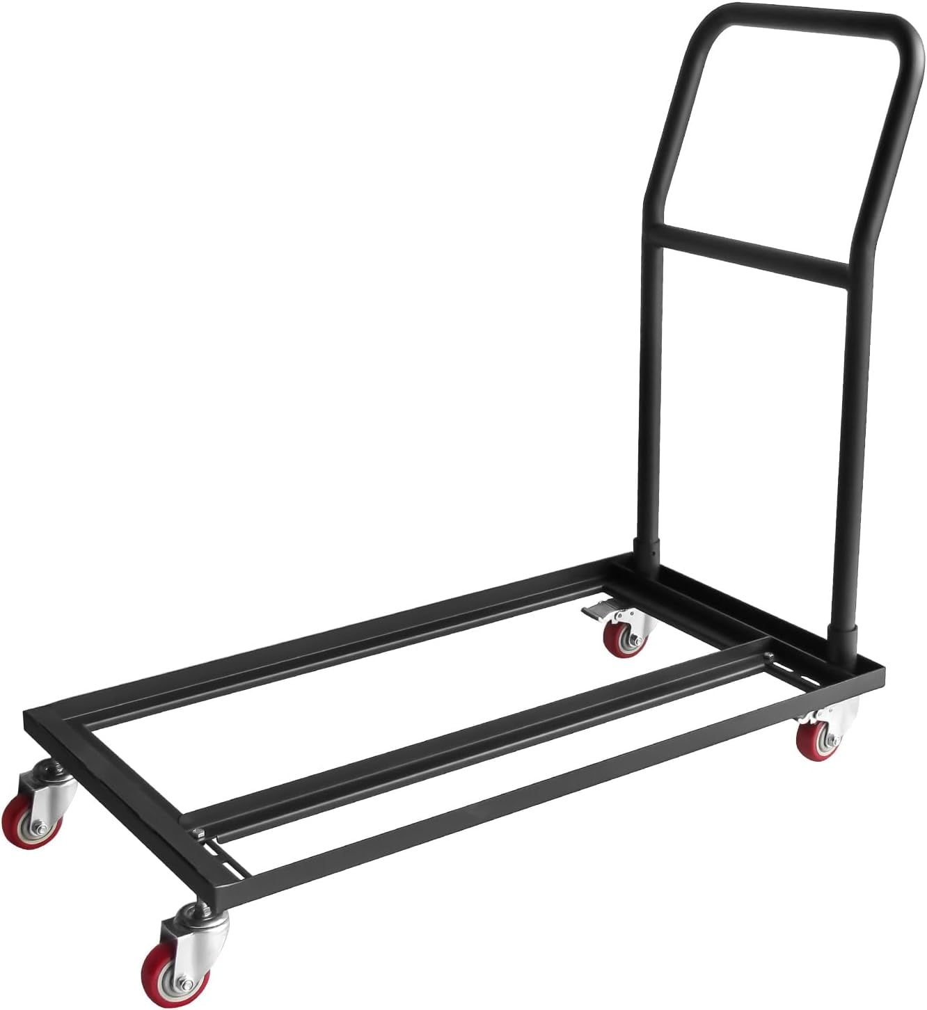 Black Folding Chair Dolly, Versatile Folding Chair Cart with 2 Swivel ...