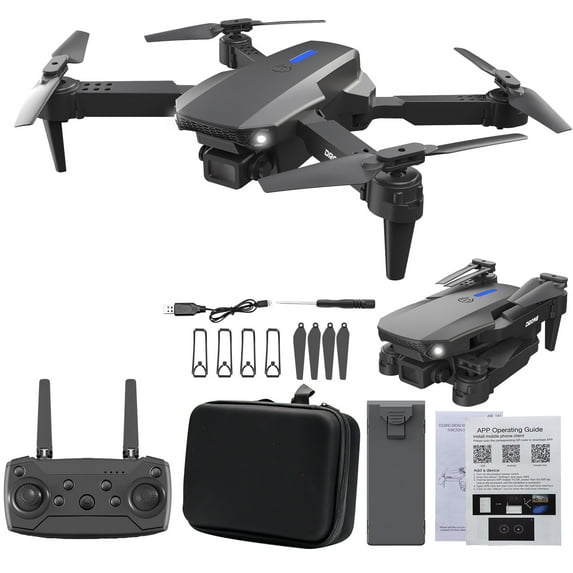 Black Folding Drone With Altitude Hold, 2.4G Remote Control, Quadcopter ...