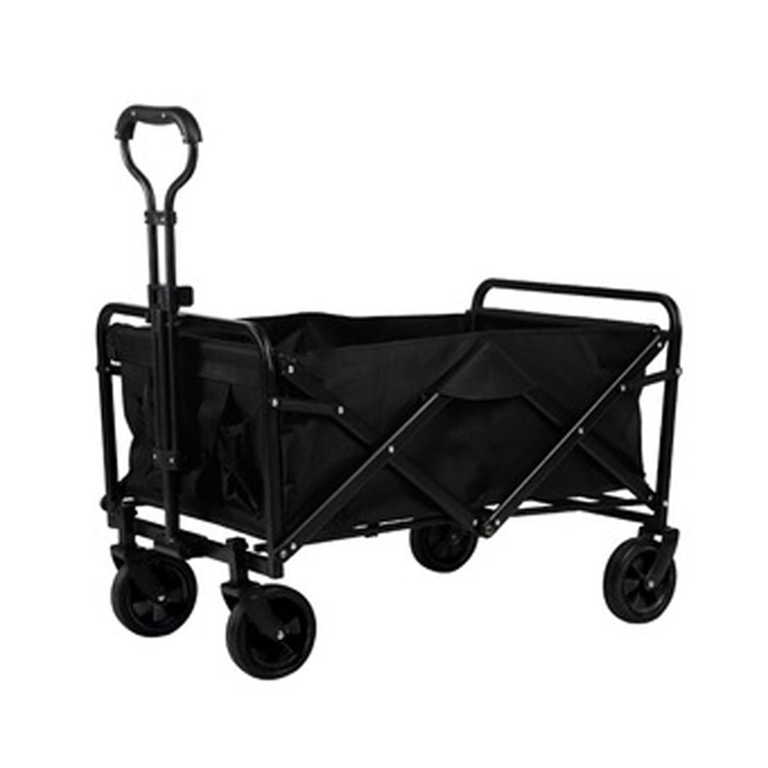Black Folding trolley Outdoor camping barbecue trolley, large capacity ...