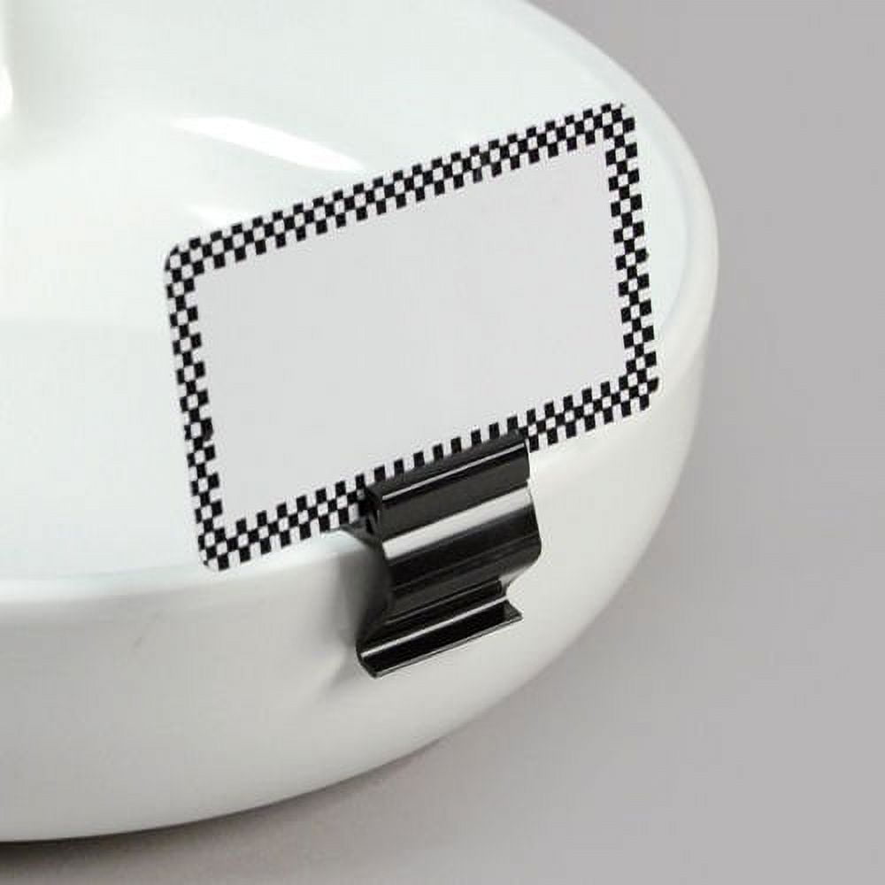 Black Food Tray Label Holders, Bowl & Cup Sign Clips for Bake Sale ...