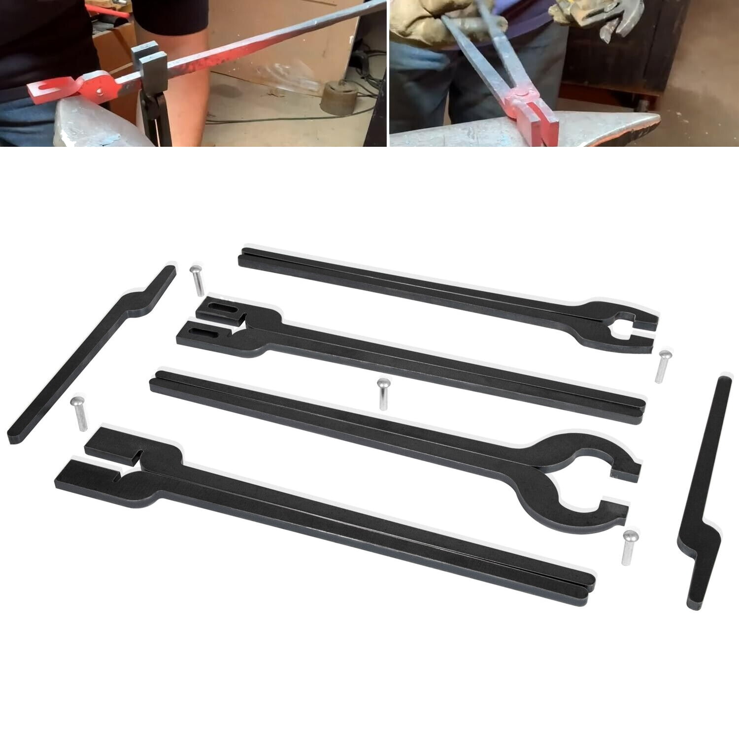 Black For Blacksmith or Beginners 5 types DIY Rapid Tongs Bundle Set ...
