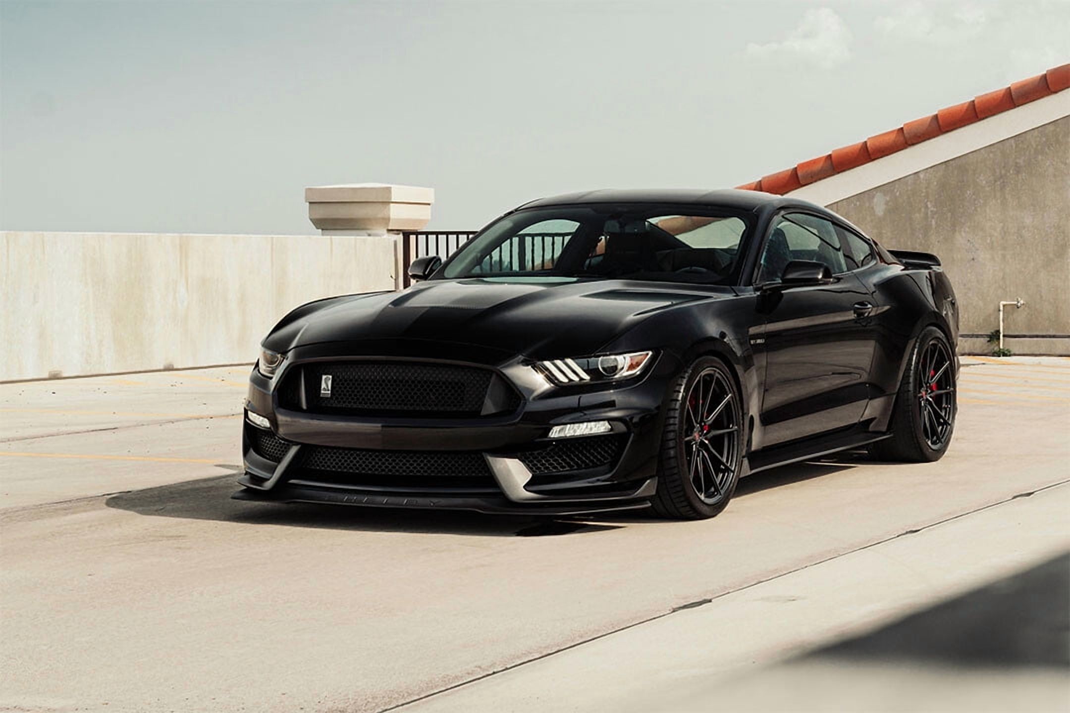 Black Ford Mustang Classic Car Sports Car Wall Art Home Decor - 24x36 ...