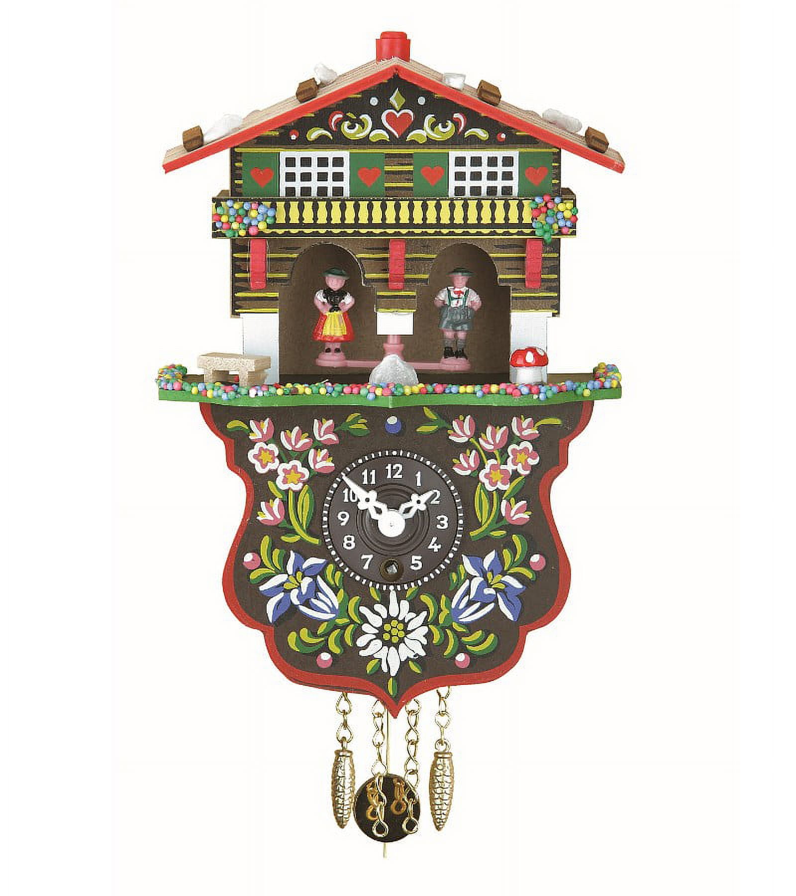 Black Forest Clock Swiss House Weather House TU 808 P - Walmart.com