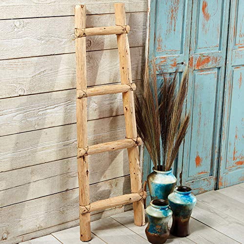 Black Forest Décor Kiva Decorative Wooden Ladder – 4 Ft – Handmade ...