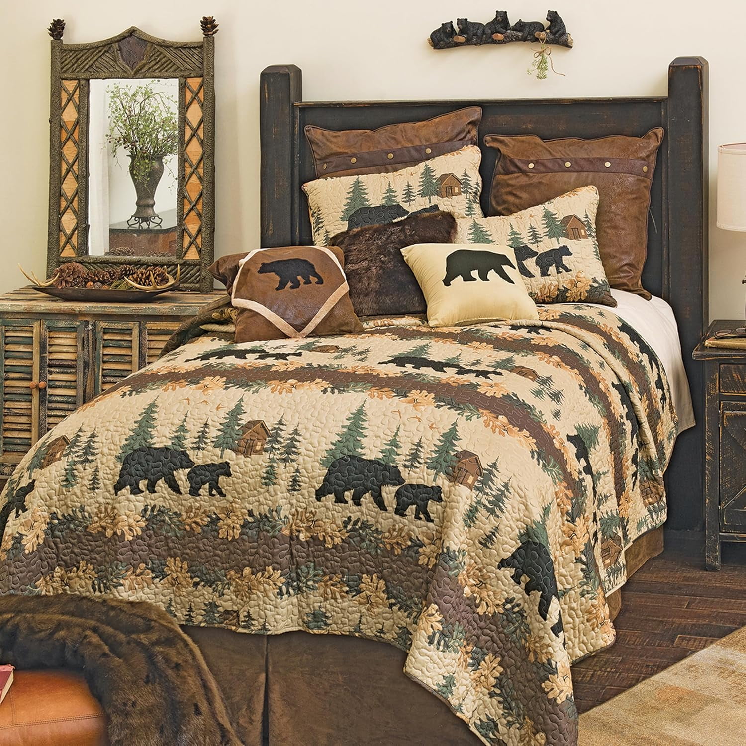 Black Forest Décor Rustic Queen Size Comforter Set – Cabin Theme ...