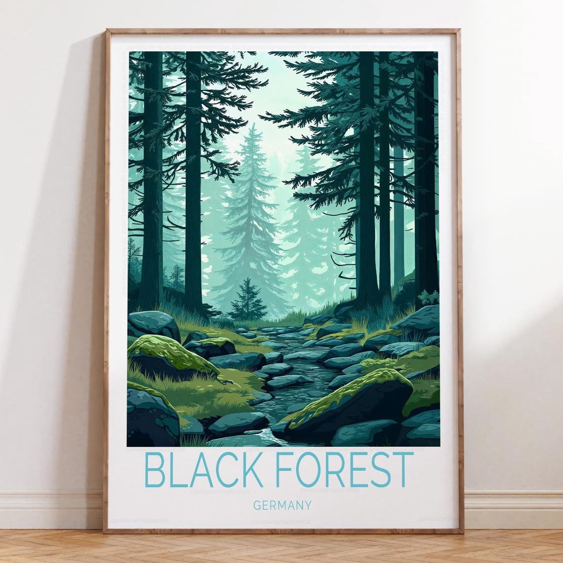Black Forest Germany Travel Poster, Germany Travel Wall Art, Black ...