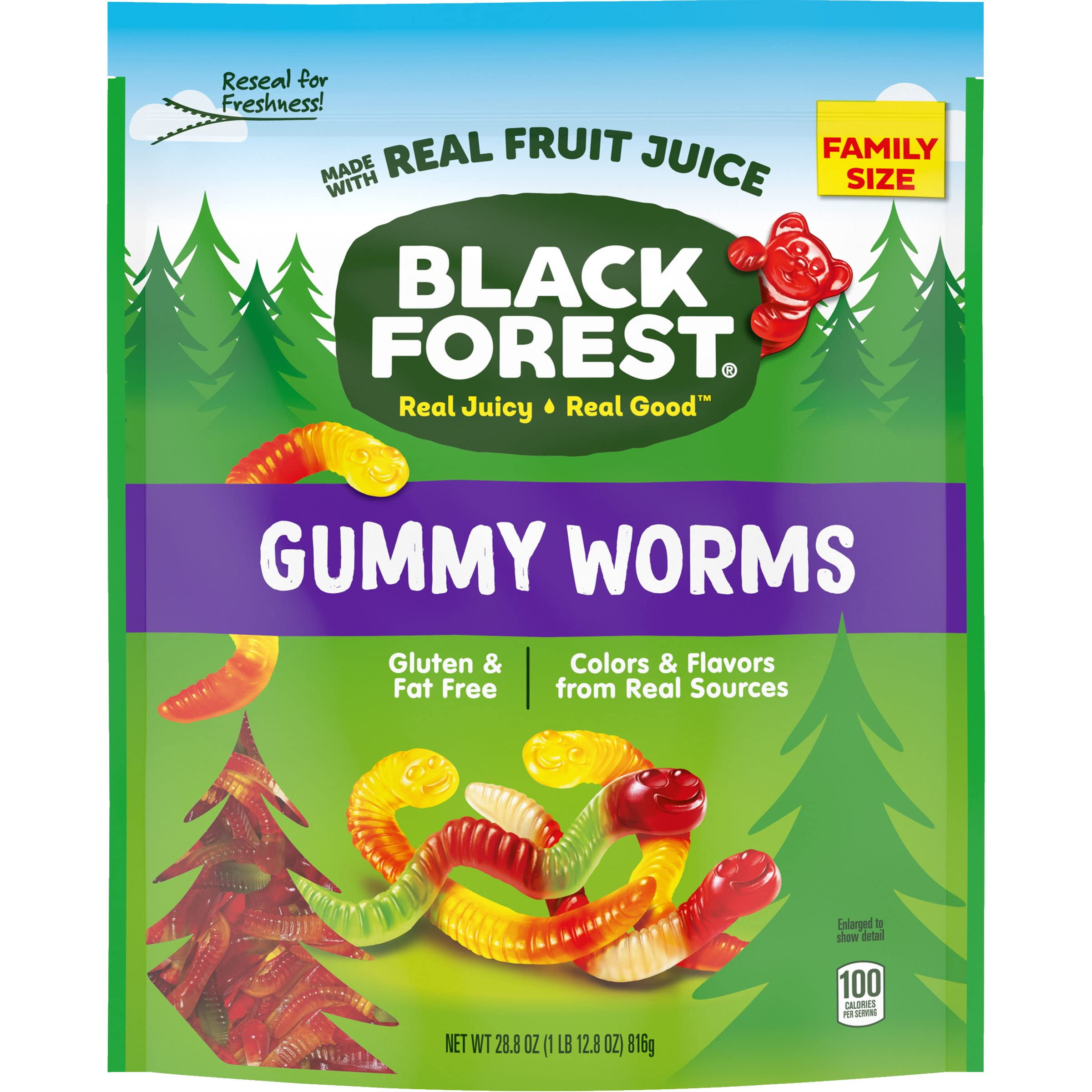 Black Forest Gummy Worms, 28.8 Ounce Resealable Bag (Pack Of 1)RDC44 ...