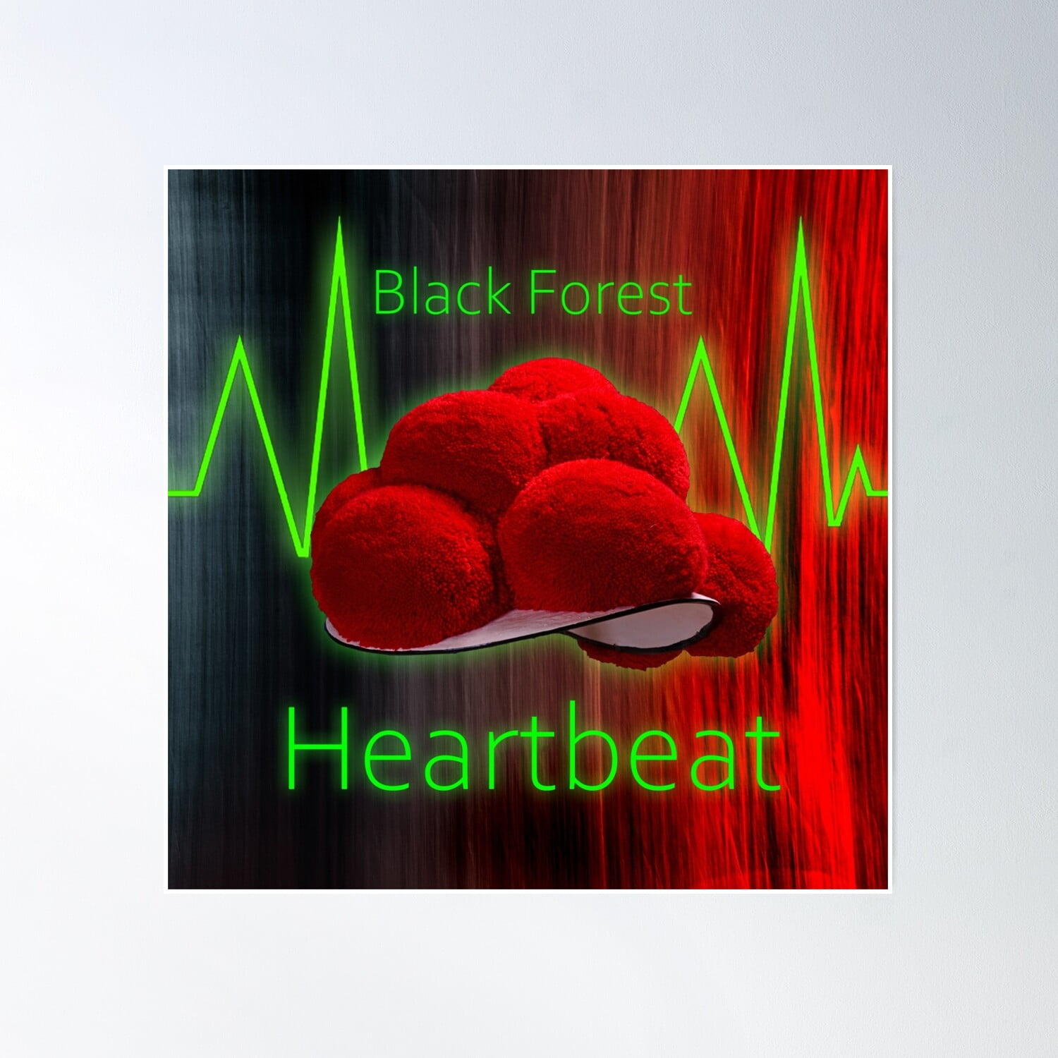 Black Forest Heartbeat Schwarzwald Art 1.0 Poster Wall Art, Modern Wall Decor, 24x24 UNFRAMED ...