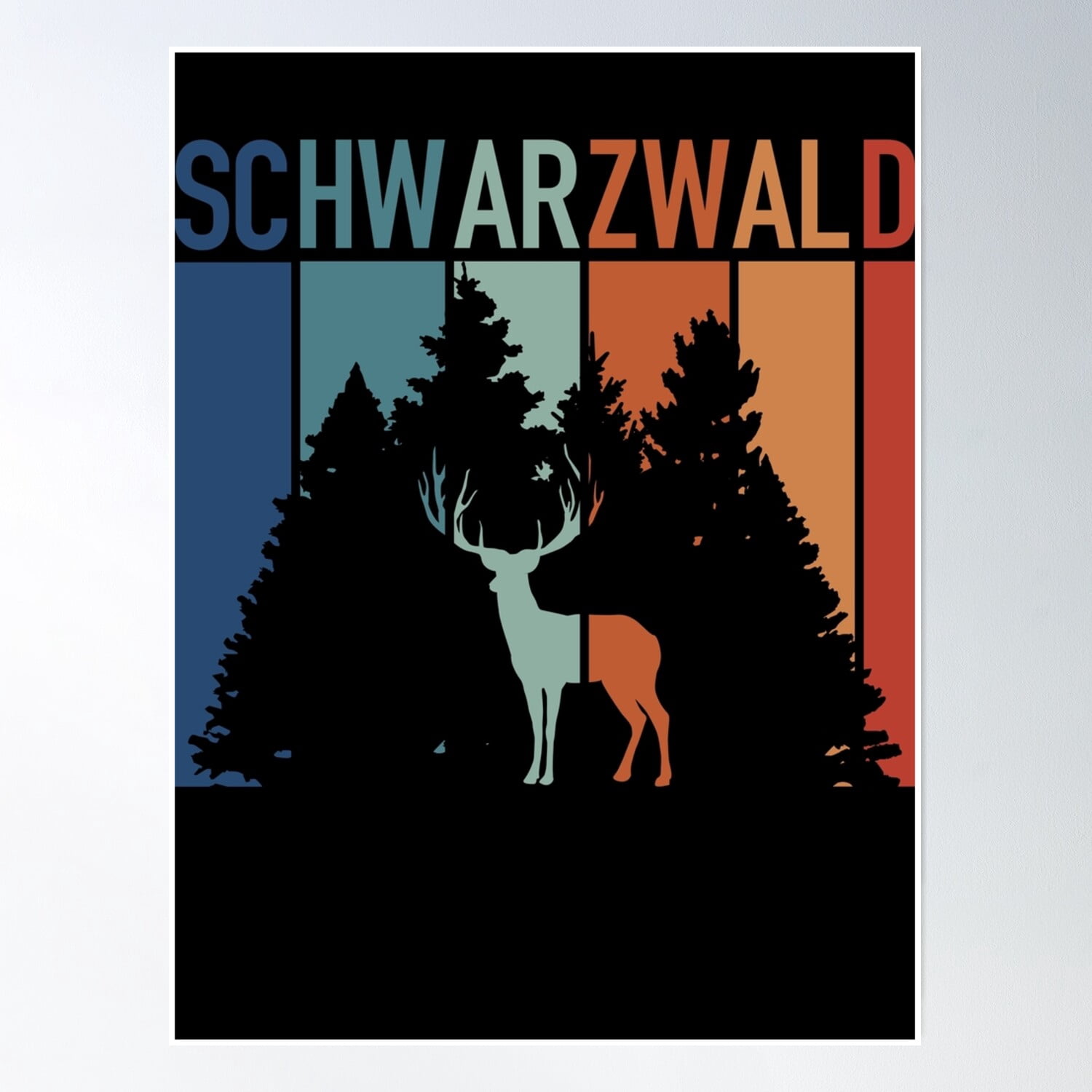 Black Forest Hike Poster Wall Art Modern Wall Decor Wall Art Home Decor ...