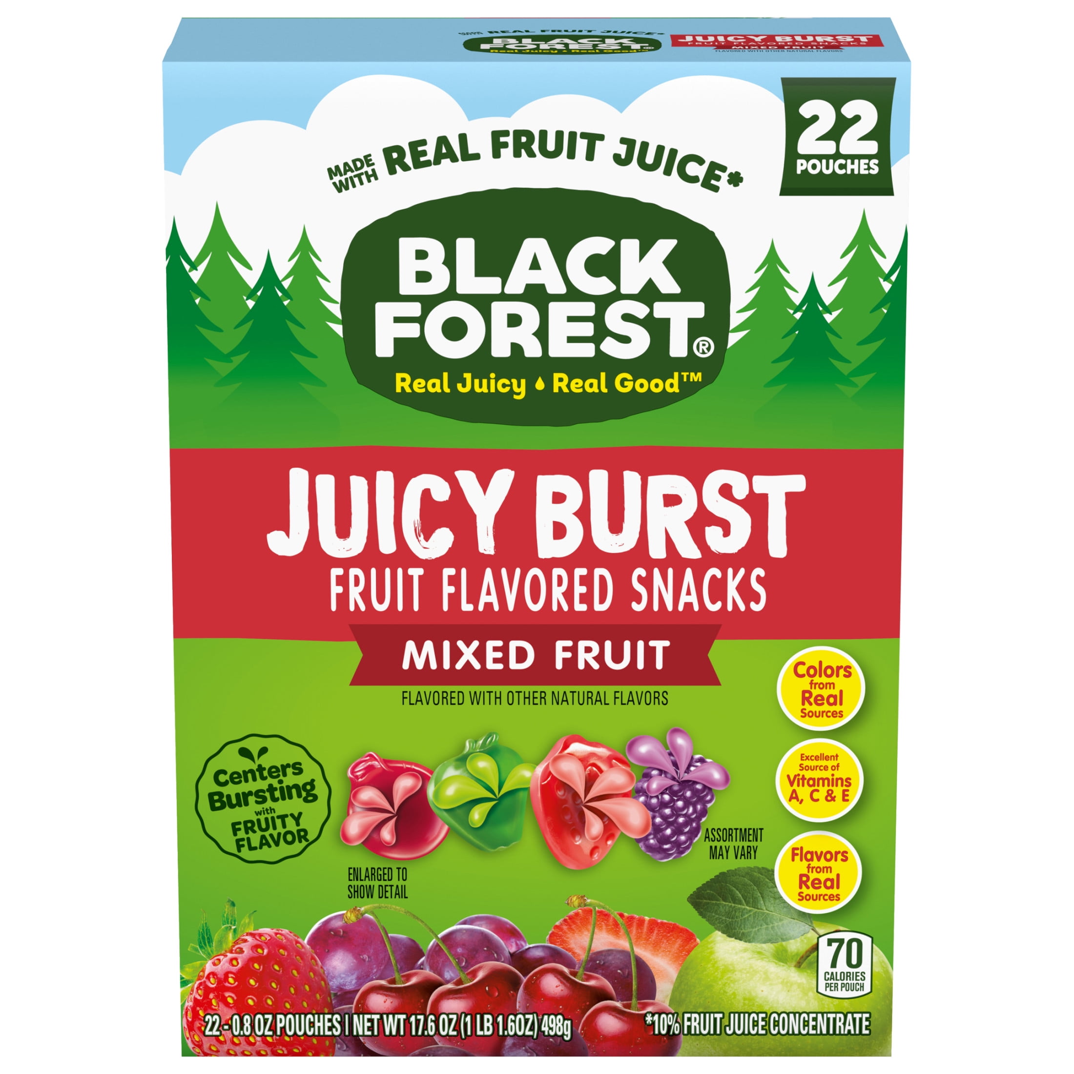Black Forest, Juicy Burst, Fruit Flavored Snacks, Mixed Fruit Flavors ...