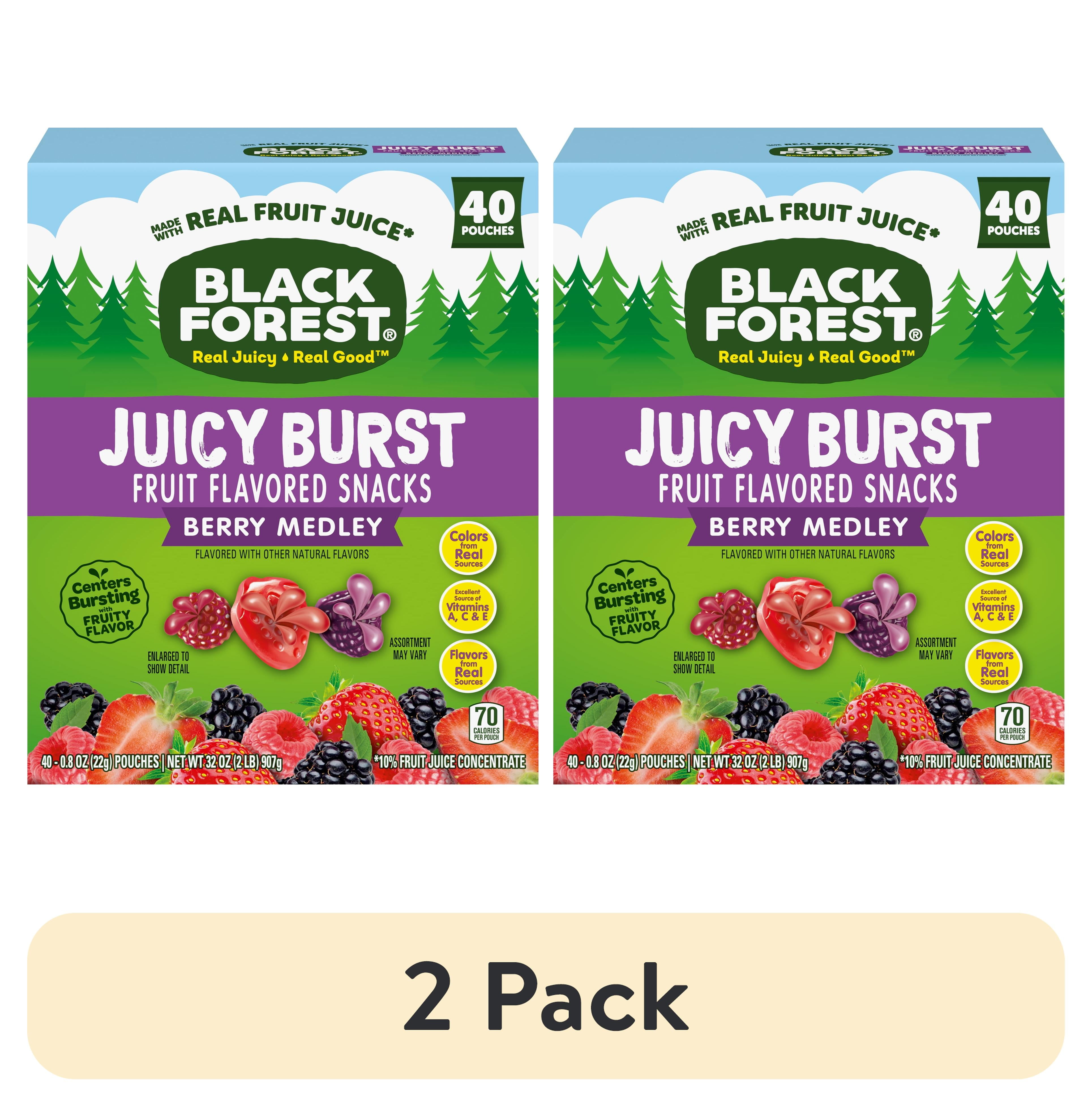(2 pack) Black Forest Juicy Burst Fruit Flavored Snacks, Berry Medley ...