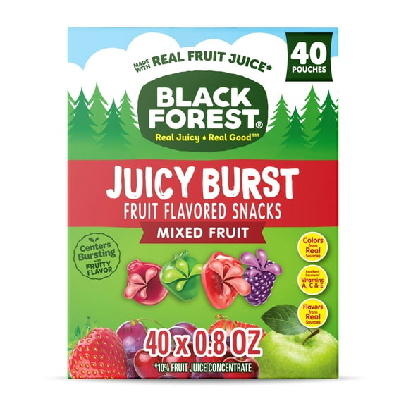 Black Forest Juicy Burst Fruit Flavored Snacks, Berry Medley, 0.8 oz ...
