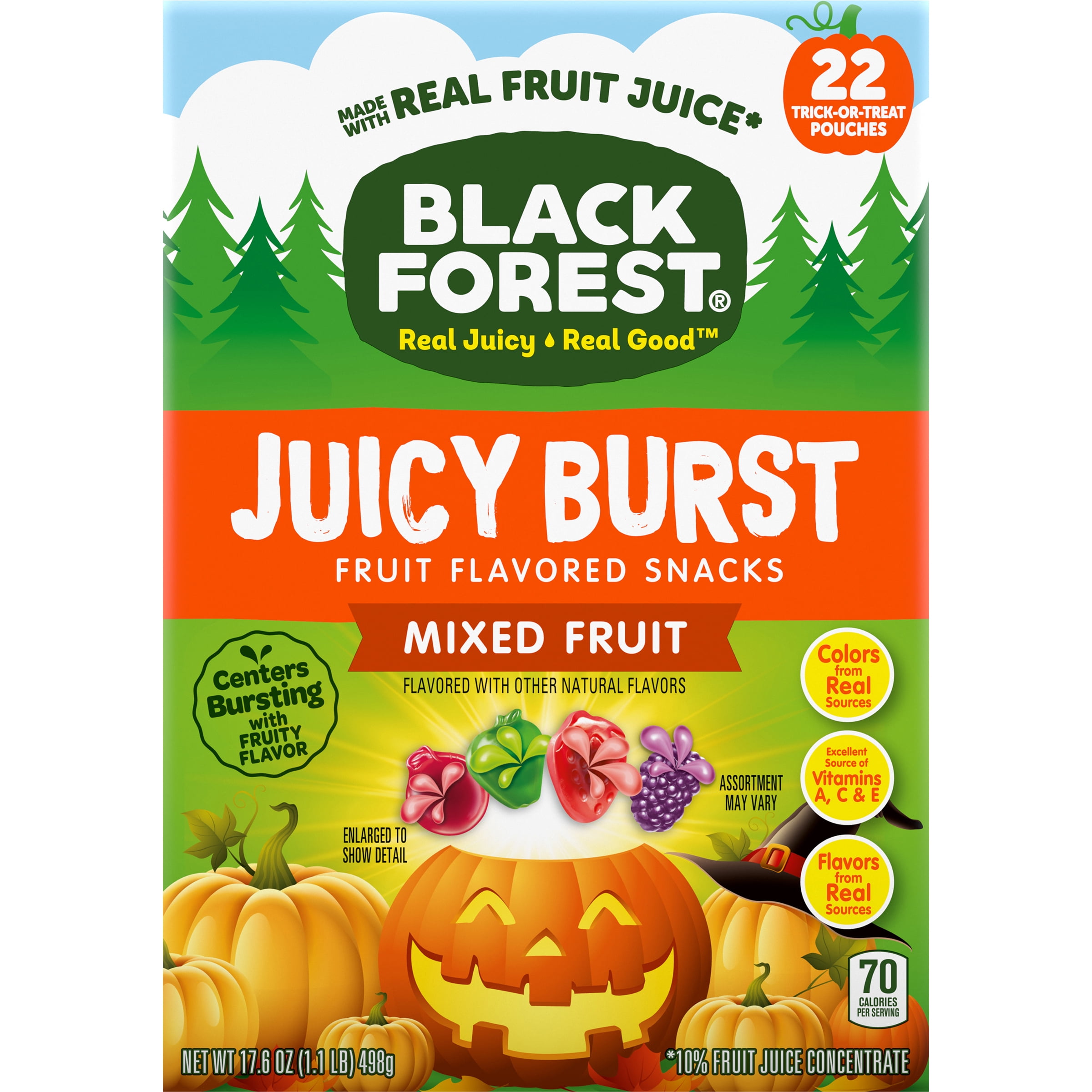Black Forest Juicy Burst Fruit Snacks, Assorted Fruit Flavors, Gluten ...