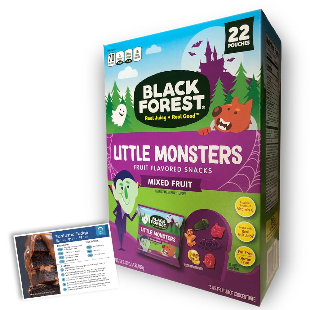 Black Forest Little Monsters Fruit Snacks, 22 Count Pouches per box (0. ...