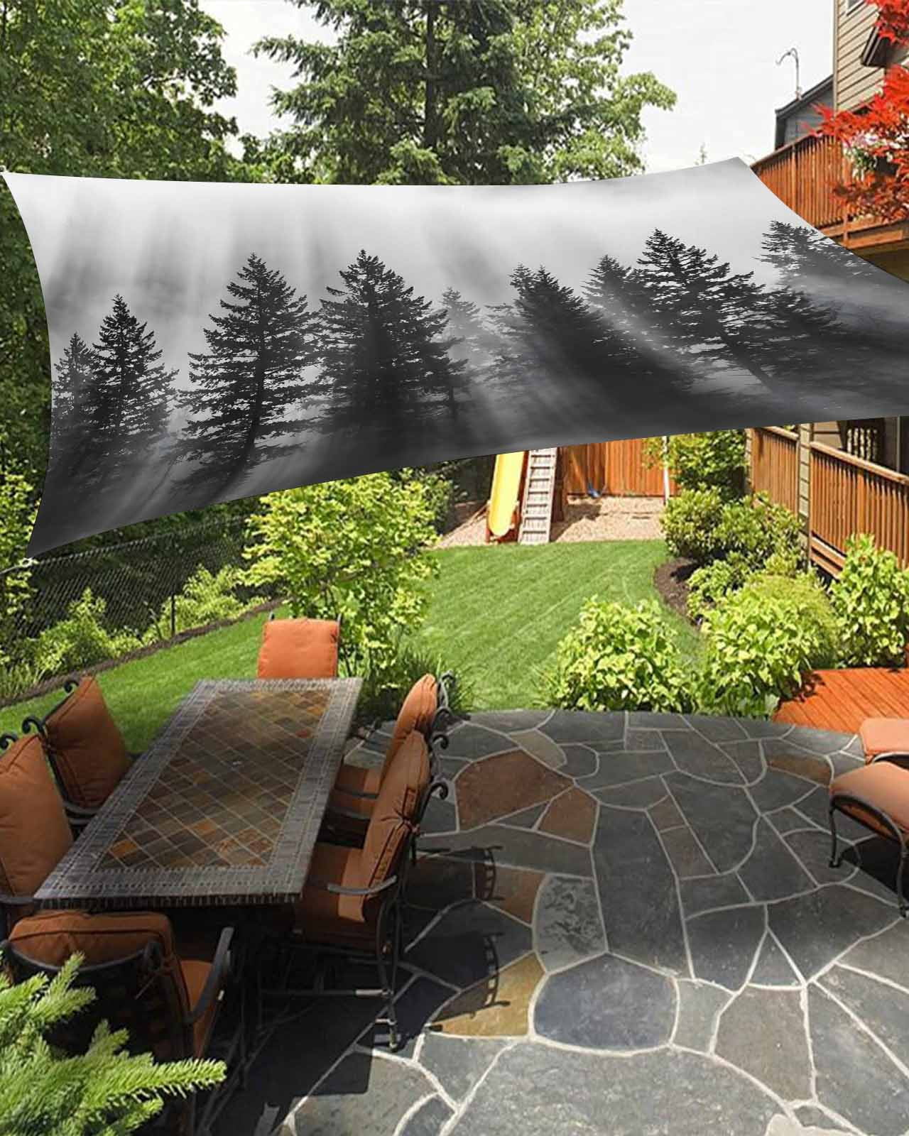 Black Forest Mist Scenery Sun Shade Sail 6.5'X10' Nature Pine Trees ...