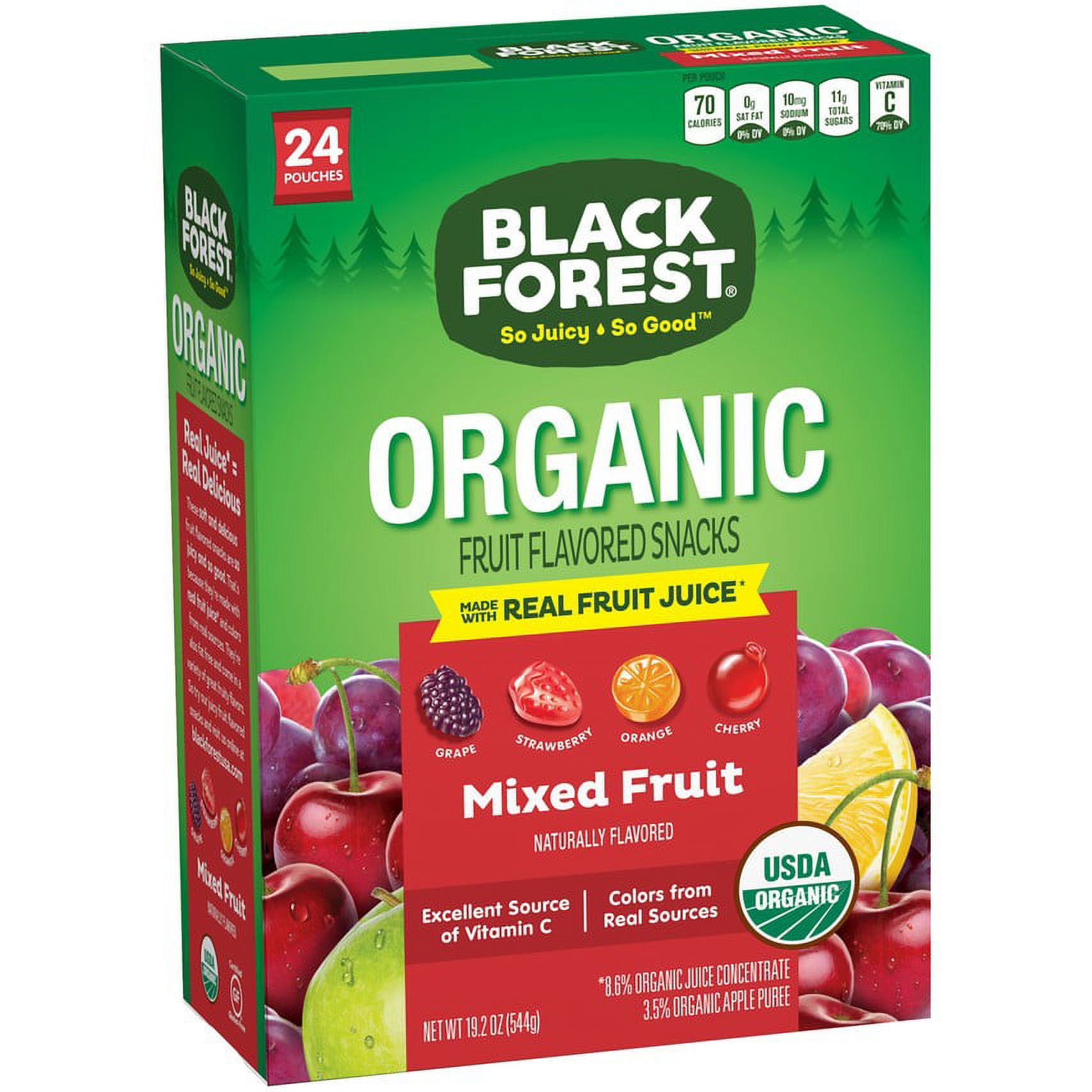 Black Forest Organic Fruit Snacks, Mixed Fruit, 24 ct, 0.8 oz - Walmart.com