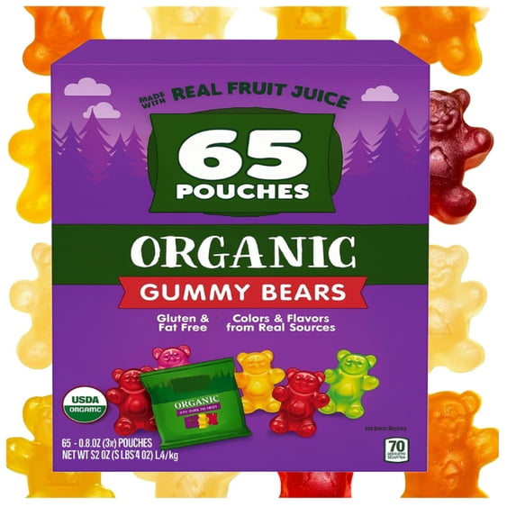 Black Forest Organic Gummy Bears 65 Ct - Walmart.com