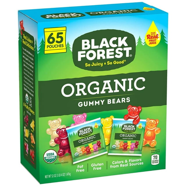 Black Forest Organic Gummy Bears, 65 Pk. Net Wt, 52 Oz(Pack of 1 ...