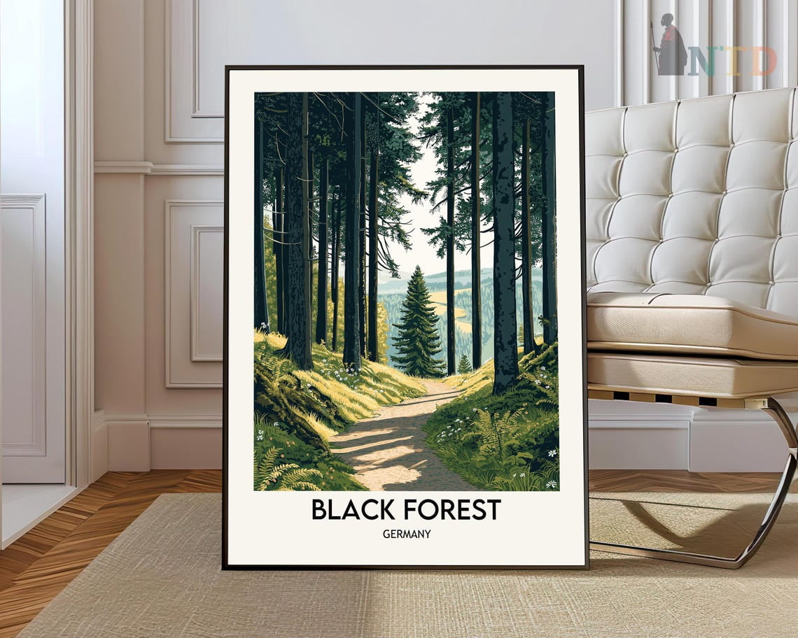 Black Forest Poster, Germany Travel Print, German Decor, Europe Travel ...