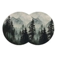Black Forest Round Placemats Set of 2 Nature Mountain Pine Tree Vintage ...