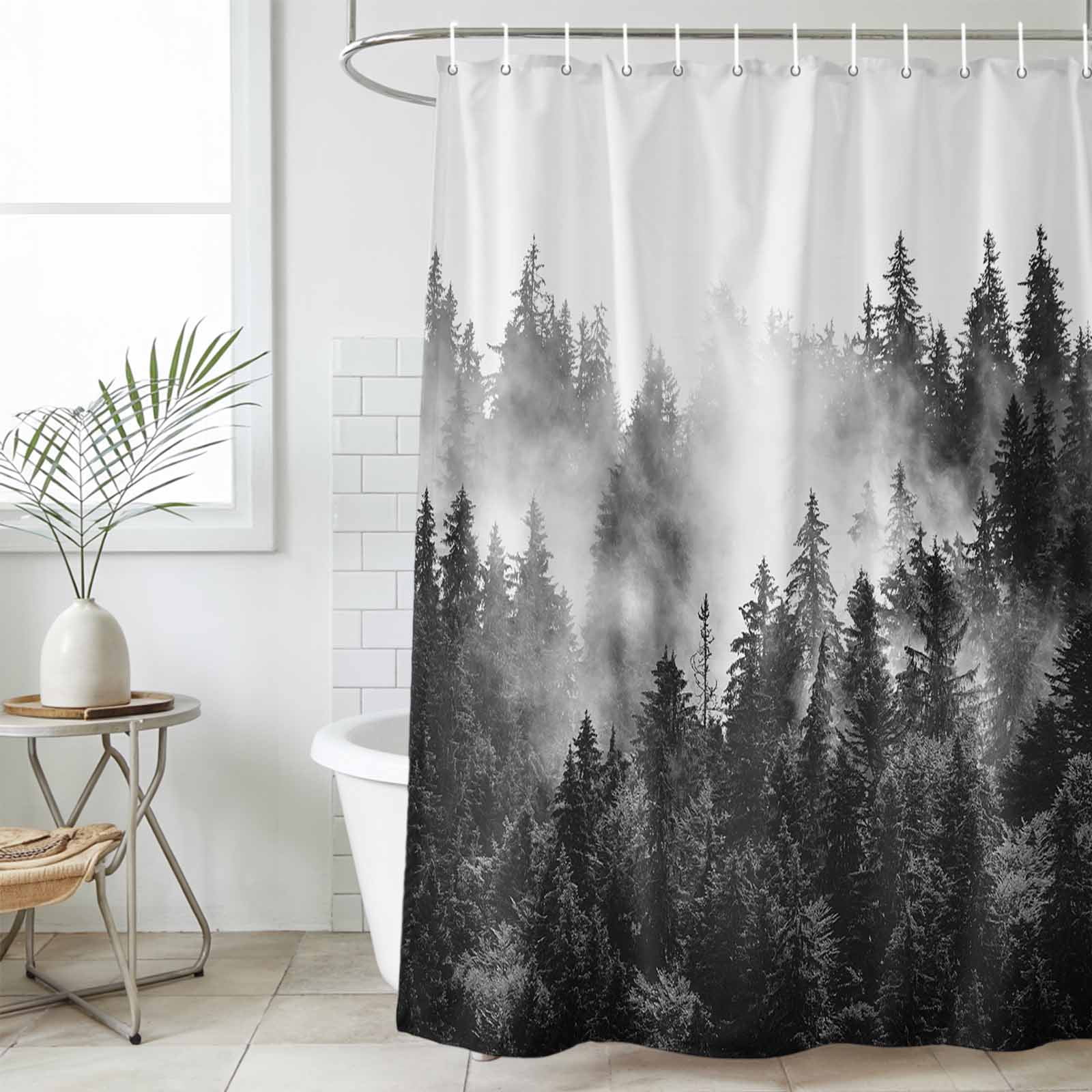Black Forest Shower Curtain, Waterproof Shower Curtains for Bathroom ...