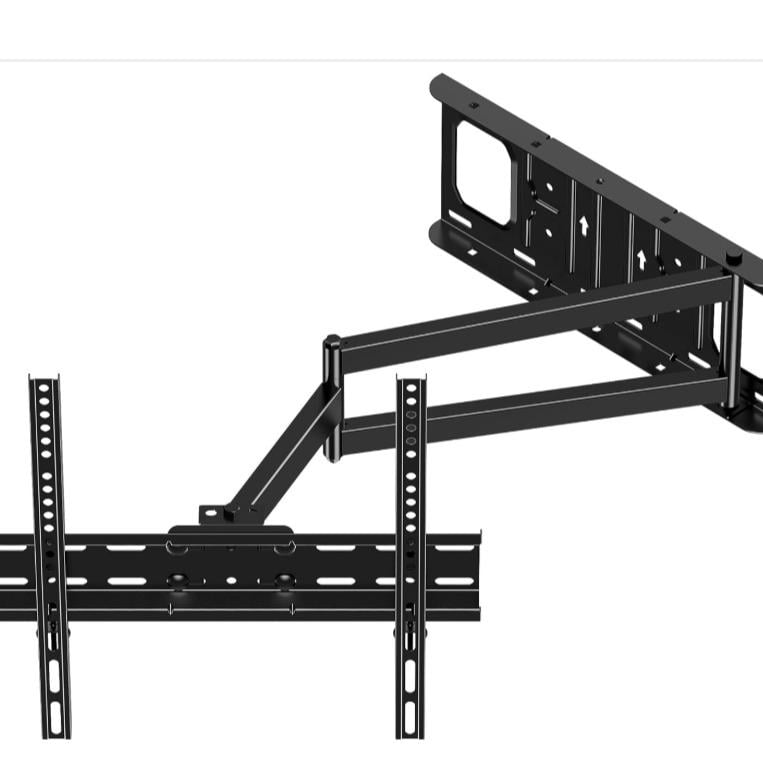 Black Forged Bracket Long Arm TV Wall Mount for Home Living Room Corner ...