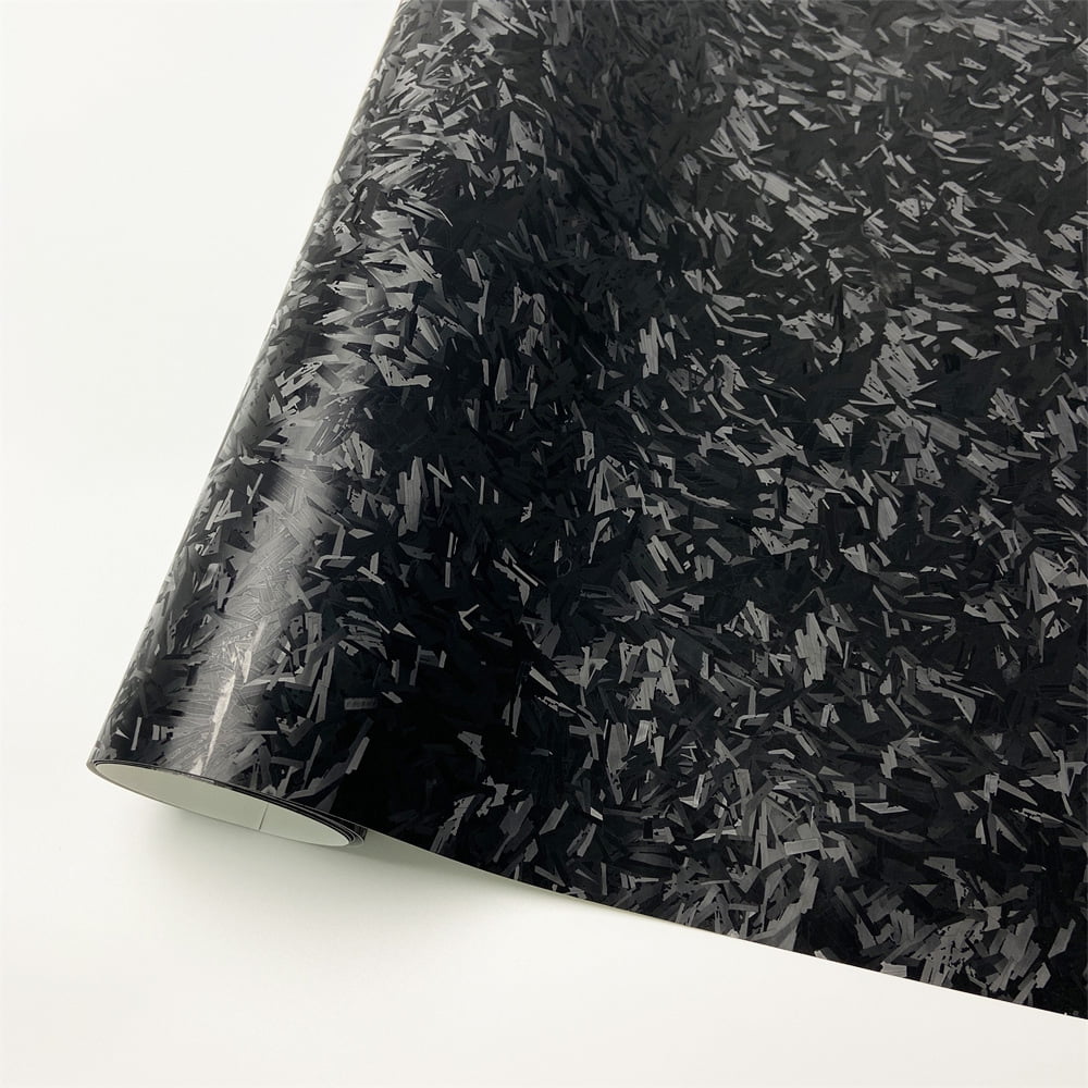 Black Forged Carbon Fiber Vinyl Wrap - Cosmic Hex Pattern for Car ...