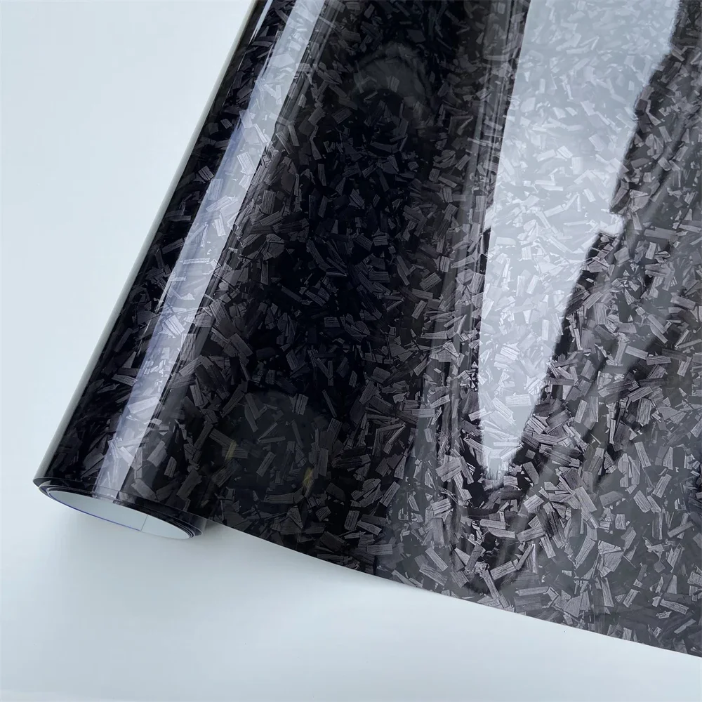 Black Forged Carbon Fiber Vinyl Wrap - Cosmic Hex Pattern for Car ...